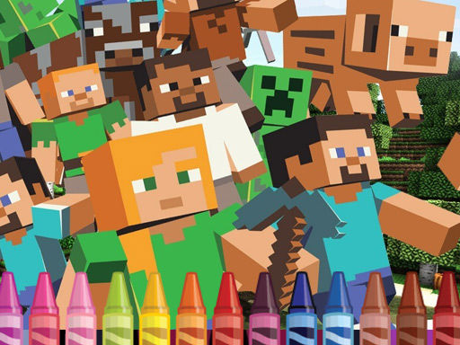 Play Minecraft Coloring free online game at H5games.online