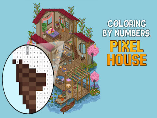 Play Coloring by Numbers Pixel House free online game at H5games.online