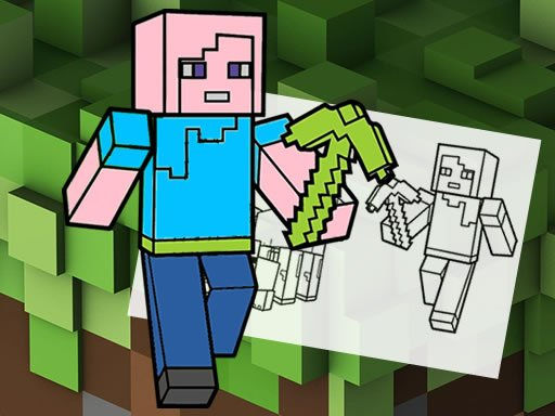 Play Minecraft Fun Coloring Book free online game at H5games.online