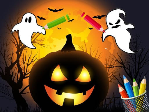 Play Scary Party Coloring free online game at H5games.online
